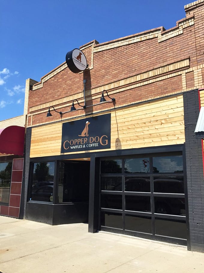 Copper Dog Cafe's modern wooden facade brings a touch of hipster to Mandan, but the comfort food inside keeps it real.