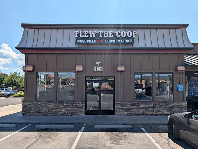 Flew the Coop's rustic charm perfectly matches Sedona's vibe while promising Nashville heat that rocks.