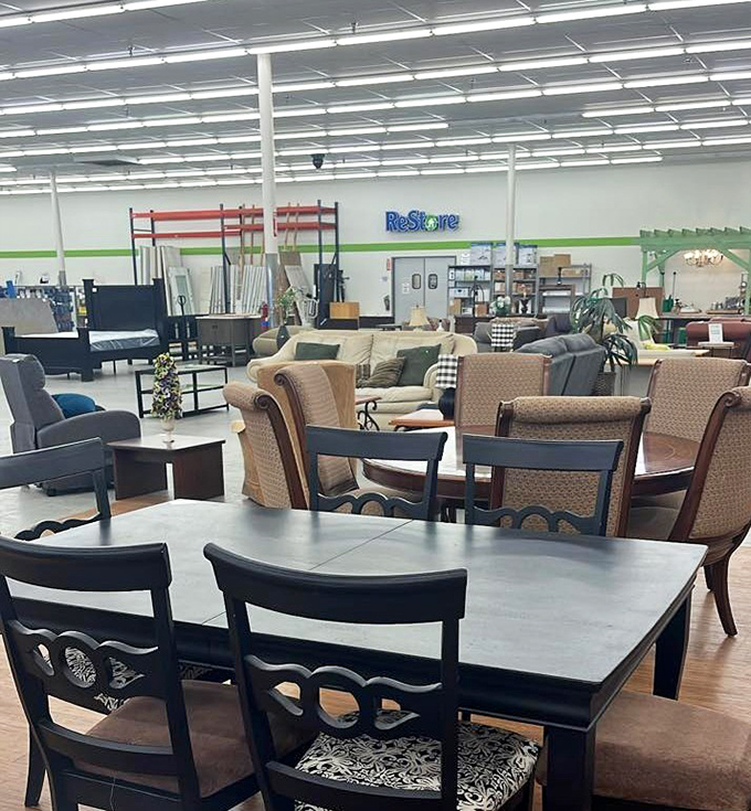 Inside this ReStore, furniture arrangements rival upscale showrooms&mdash;except everything costs less than your monthly coffee budget.
