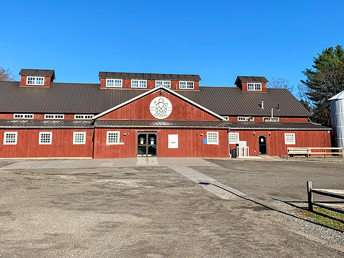 This classic red barn showcases Hopkinton's agricultural heritage with its traditional New England design and peaceful rural setting.