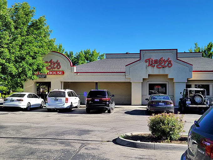 Lindy's simple cream-colored building proves great steakhouses don't need fancy architecture to serve incredible meals.