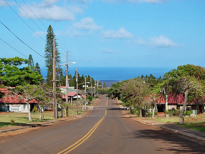 Maunaloa's quiet streets offer affordable island living with breathtaking views that make mainland prices seem absurd.