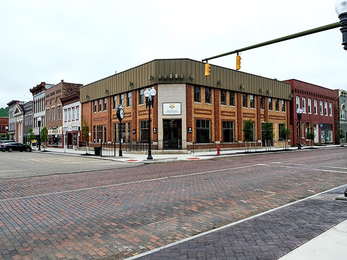 Nelsonville's brick buildings showcase local craftsmanship from an era when things were built to last forever.