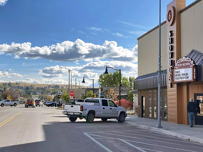 Grab a parking spot and catch a film at the classic Polson Showboat Theater! Enjoy the Montana sunshine.