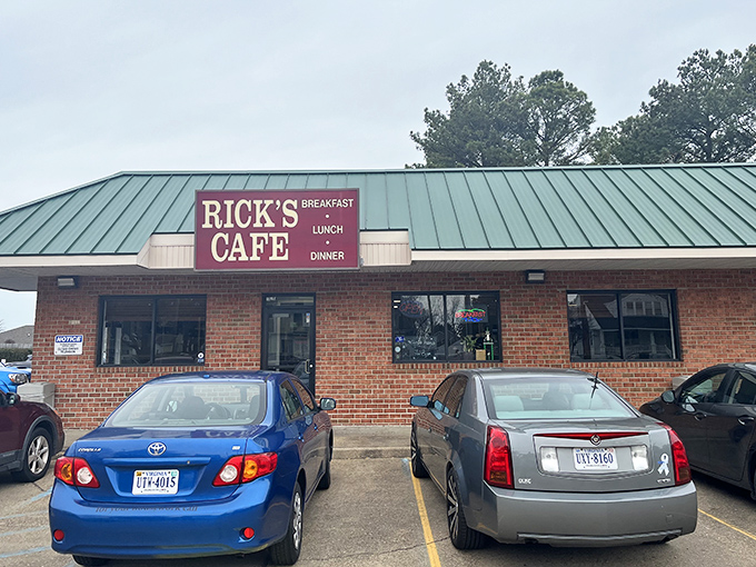 Rick's Cafe's straightforward brick exterior speaks to its no-nonsense approach. Where Virginia Beach locals find breakfast without the tourist markup.