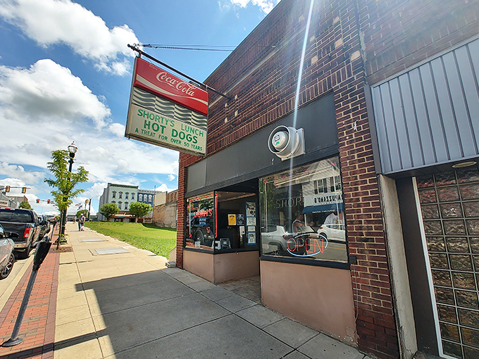 Shorty's vintage Coca-Cola sign has been guiding hungry folks to hot dog paradise for over half a century.