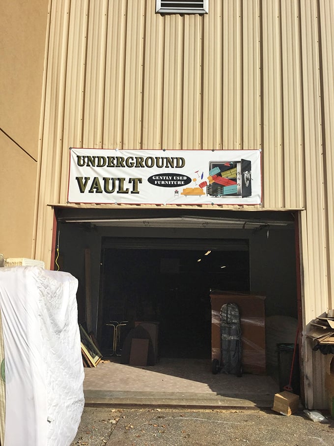 "Underground Vault" isn't just a clever name—it's truth in advertising. This cavernous space holds more sofas than your living room has had hot meals.