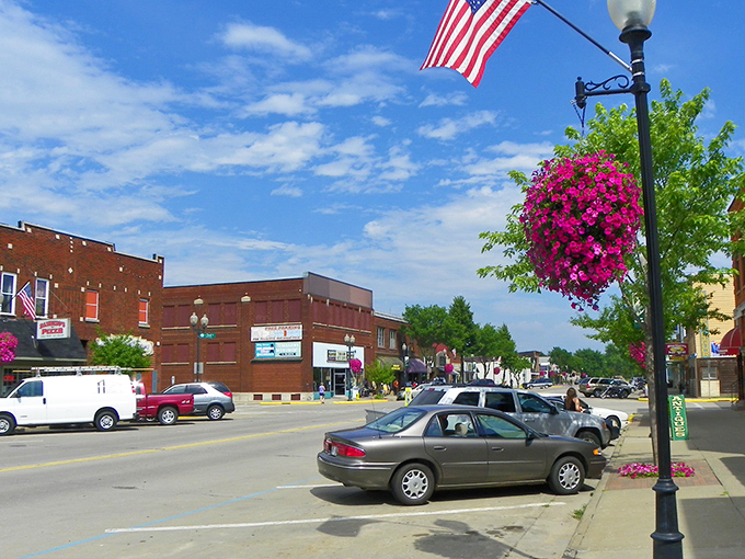 Downtown Tomahawk welcomes with flower-adorned lampposts and brick buildings housing businesses where your retirement dollars go further.