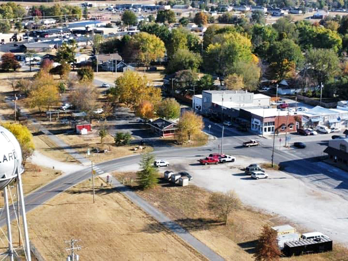 Willard's aerial view reveals a small town with big heart, where community connections matter more than square footage.