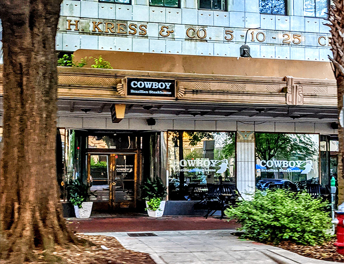 Nestled in a historic building, Cowboy Brazilian Steakhouse brings a taste of Rio to Main Street with charm to spare.