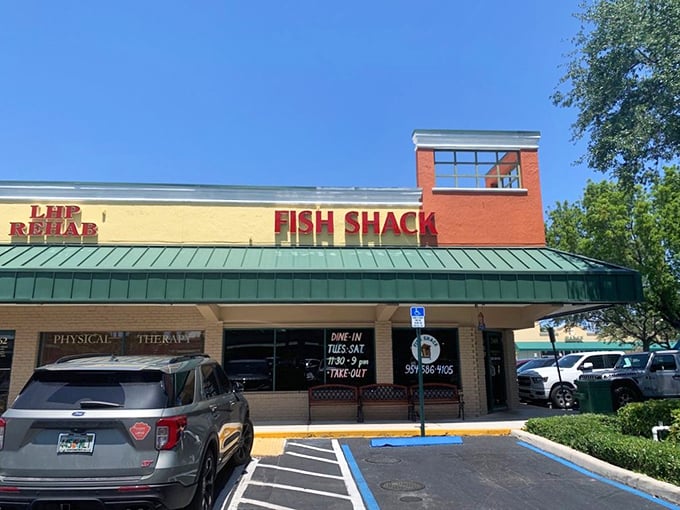 Hiding between a therapy office and strip mall shops, Fish Shack proves the best seafood therapy doesn't require a couch.