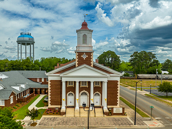 Churches with tall steeples punctuate Fitzgerald's skyline, marking time in a town where wild chickens roam free and nobody finds it strange.