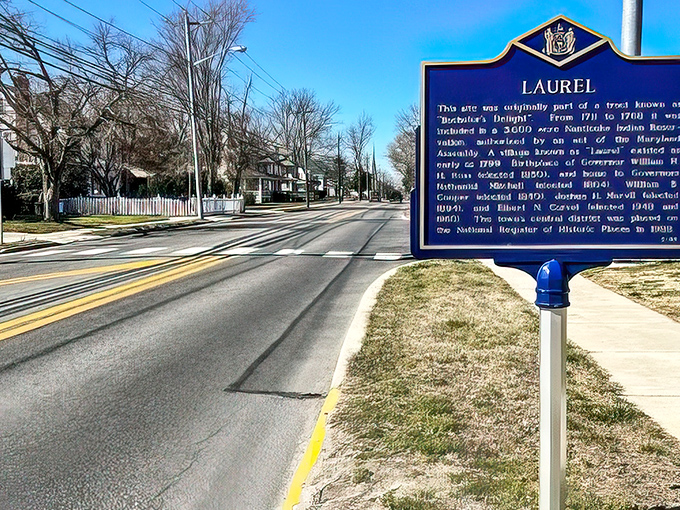The historic marker tells Laurel's story, but doesn't mention it's also a hidden paradise for budget-conscious retirees.