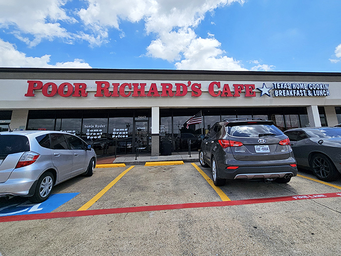 The unassuming strip mall location hides what locals know: Poor Richard's serves breakfast worth setting your alarm for, even on weekends.