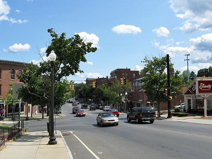 Classic brick buildings line Southbridge's main thoroughfare &ndash; a living museum of American small-town design.