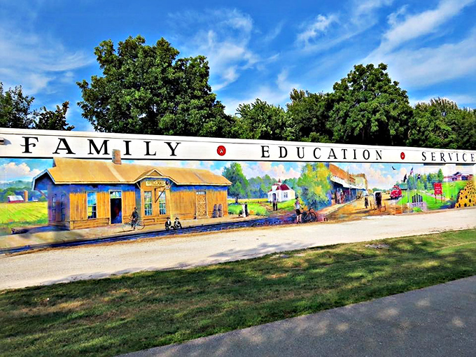 This vibrant mural celebrates Willard's heritage, painting stories of yesterday that still resonate in today's community.