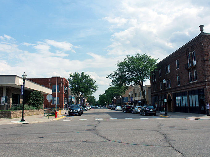 Summer in downtown Willmar means tree-lined streets and unhurried pace. The architectural equivalent of comfort food for the soul.