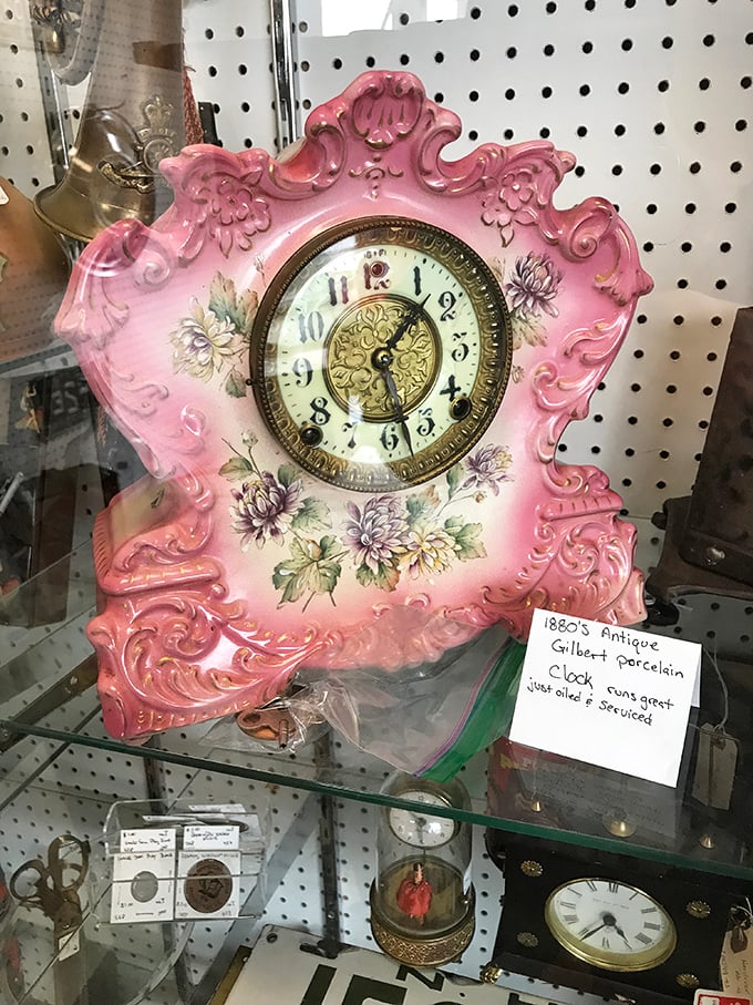 This 1880s Gilbert porcelain clock doesn't just tell time&mdash;it's a pink confection of Victorian excess that somehow works perfectly in today's homes.