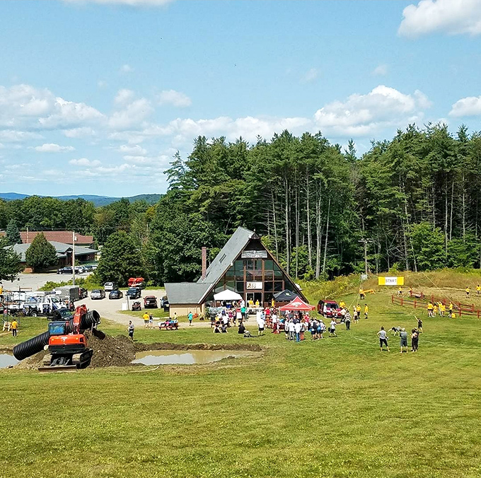 Arrowhead Recreation Area transforms into a summer gathering spot, where the A-frame lodge welcomes outdoor enthusiasts regardless of the thermometer's reading.