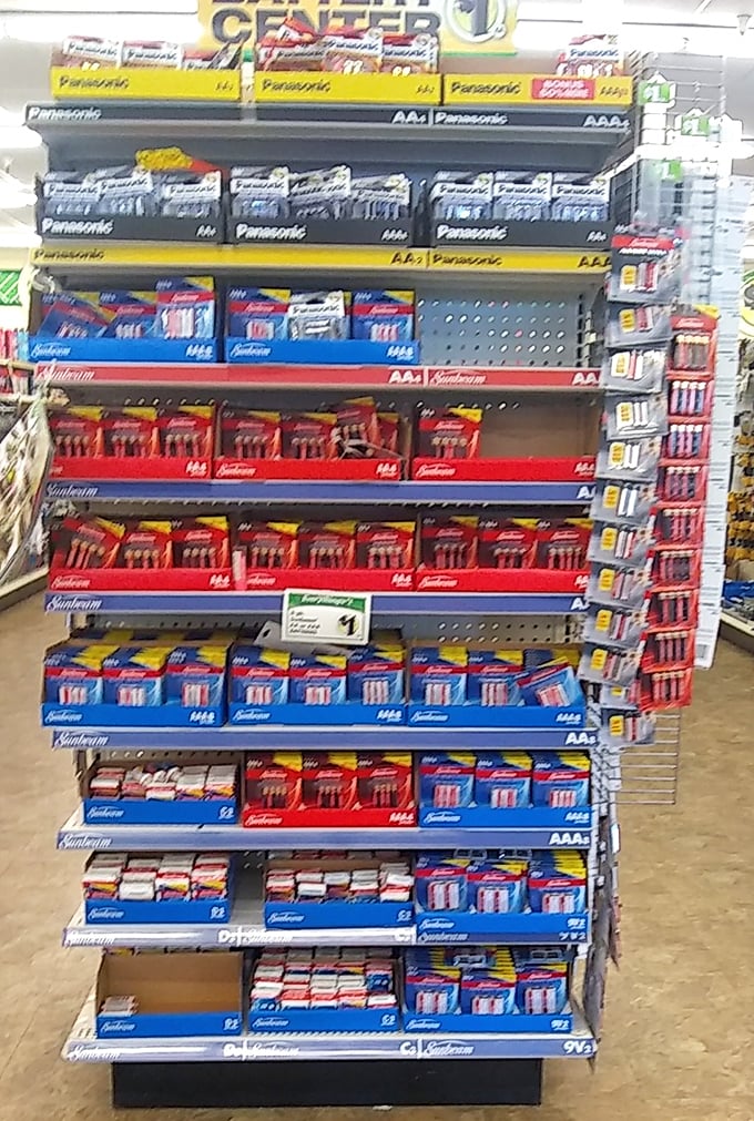 Battery heaven! The only place where you can power every remote, toy, and flashlight in your home without needing a second mortgage.