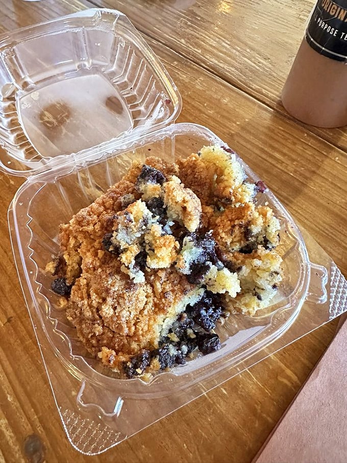 Blueberry cobbler that makes you question why you ever wasted stomach space on lesser desserts. The perfect sweet finale to a smoky symphony.