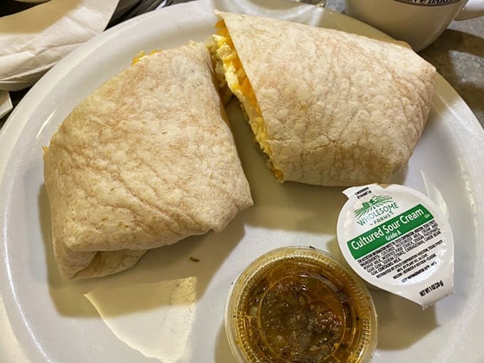 Breakfast burritos: proving that the best things in life come wrapped in a tortilla with a side of happiness.