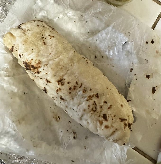 This burrito is wrapped tighter than your grandmother's hugs and twice as comforting on a cold morning.