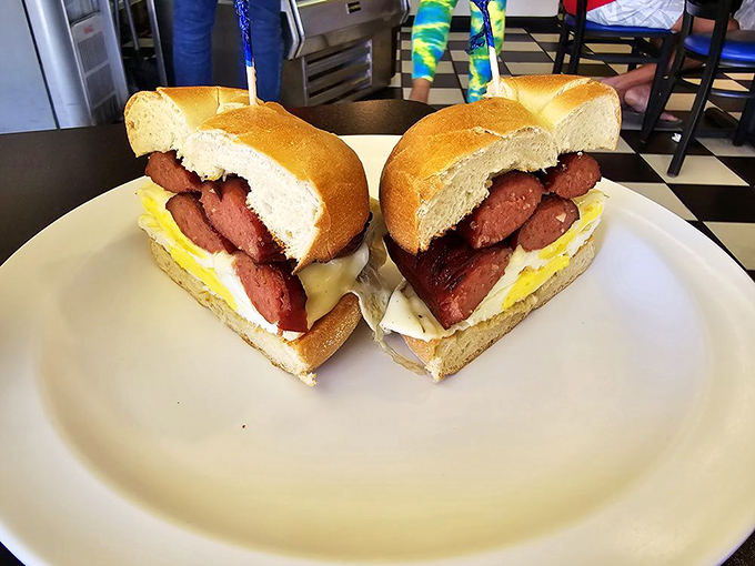 The architectural achievement that is a proper breakfast sandwich&mdash;eggs, meat, and cheese stacked with structural integrity that would impress Frank Lloyd Wright.