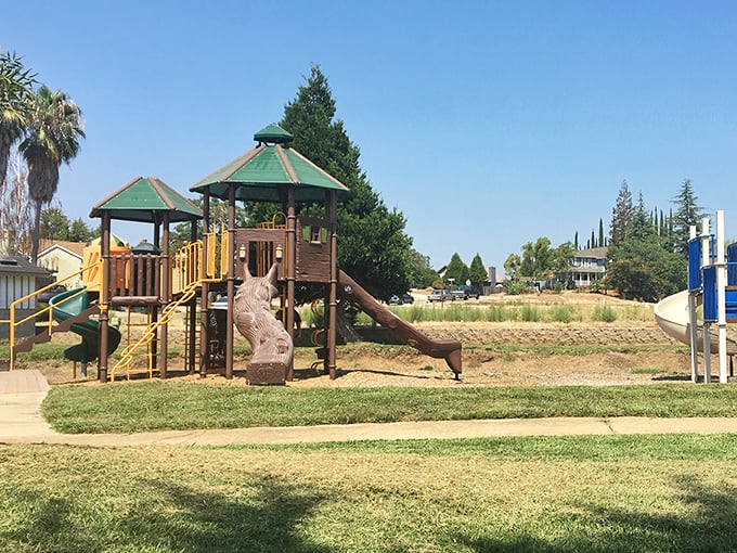Even prospectors needed playtime&mdash;Bryson Park offers slides and swings where the next generation can mine for childhood memories.