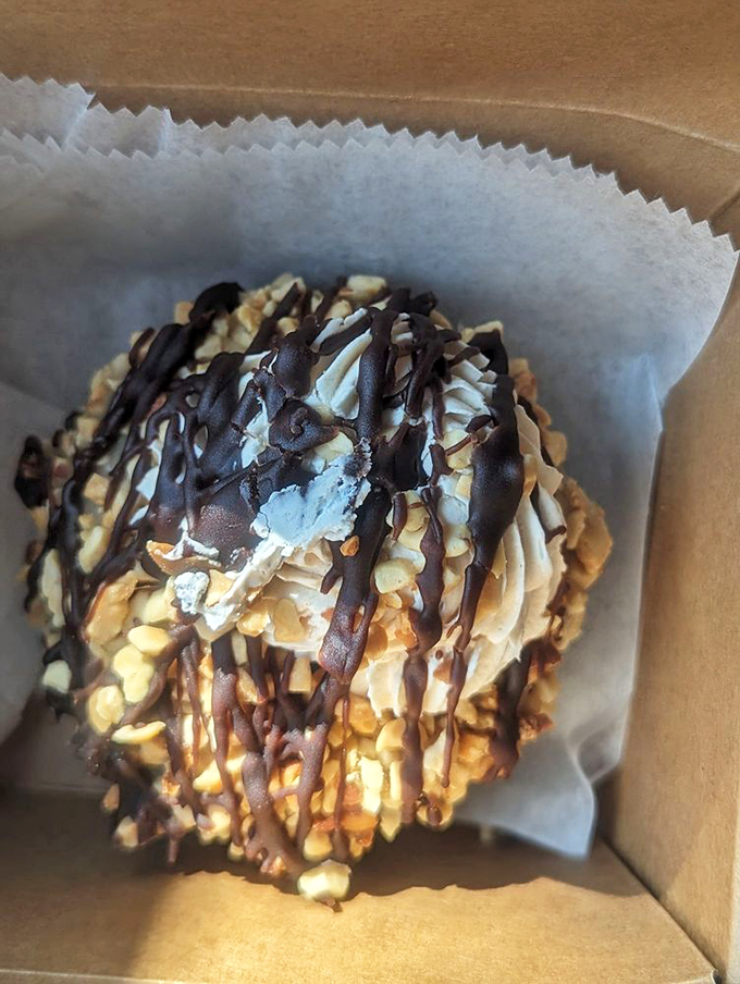 The Buckeye donut marries chocolate and peanut butter in a union so perfect it should have its own reality show.