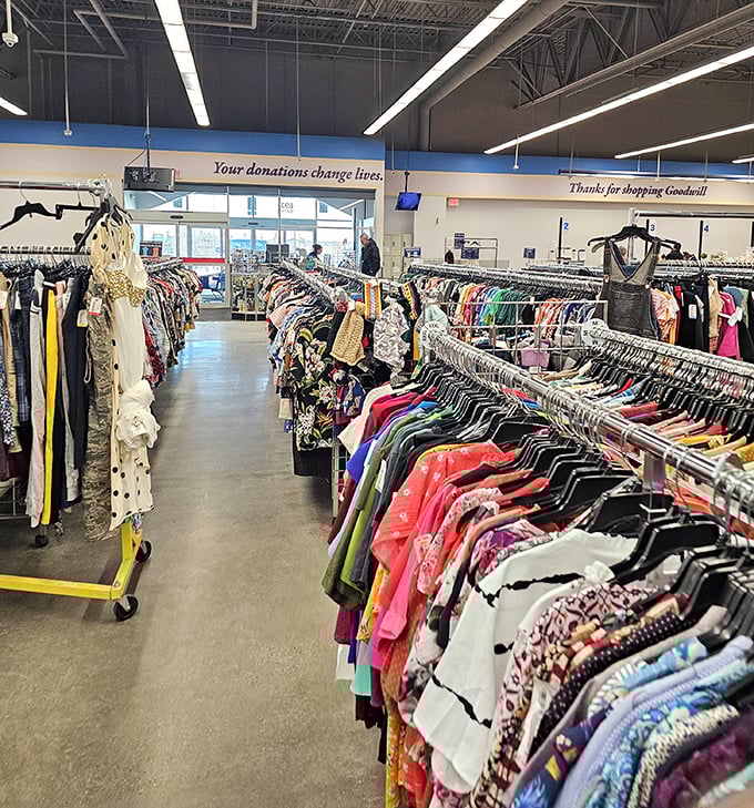 Your donations change lives isn't just a slogan&mdash;it's the daily mission happening between these colorful clothing racks.