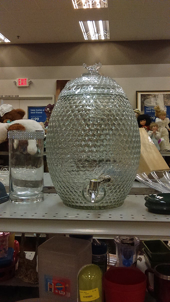 This vintage-style beverage dispenser isn't just glassware&mdash;it's your next summer party's conversation piece. Lemonade never looked so fancy.