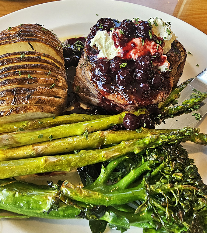 This isn't just a filet mignon&mdash;it's a berry-topped masterpiece that makes you question every other steak you've ever committed to memory.