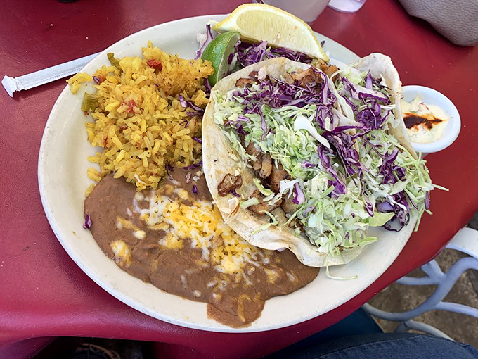 Fish tacos done right&mdash;where the ocean meets the desert in a fiesta of colors, textures, and flavors that dance across the plate.