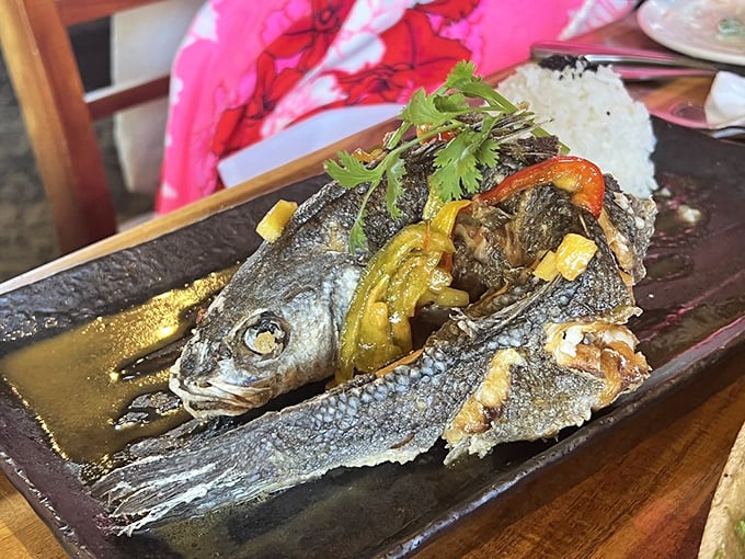 When fish meets fryer, magic happens. This whole fried fish is the aquatic equivalent of "go big or go home"&mdash;and I'm definitely not going home.