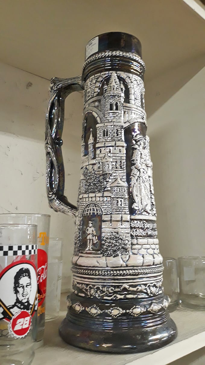 "I'm not just a beer stein, I'm architectural real estate for your beverage." German craftsmanship meets conversation starter.