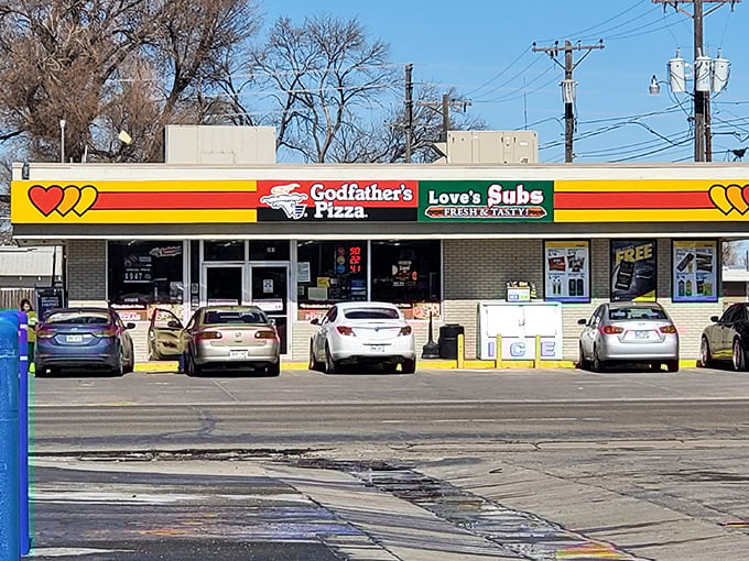 Godfather's Pizza makes you an offer you can't refuse: comfort food classics in a no-frills setting where calories don't count if you're on vacation.