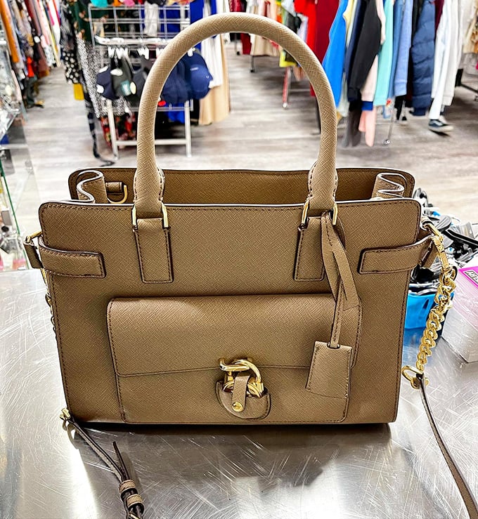 The holy grail of handbag hunting. This designer tote looks barely touched, ready to elevate someone's outfit game for a fraction of retail.