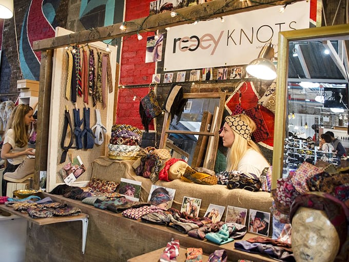 The Rosey Knot booth: where scarves and accessories transform from "things that keep you warm" to "things that make strangers ask where you shop."