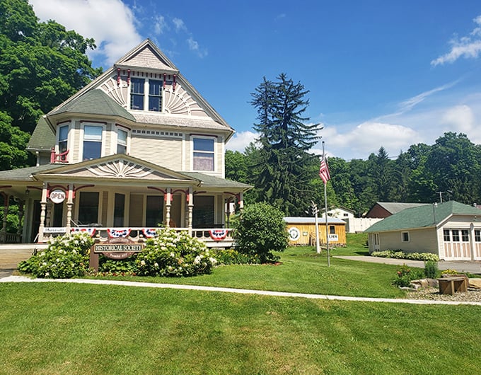 Victorian elegance preserved in perfect detail. This historical society building stands as proudly today as when it first welcomed visitors through its doors.