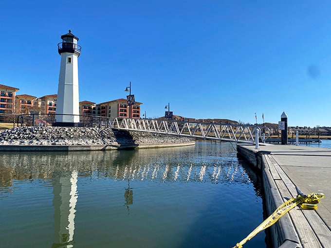 Standing sentinel over Lake Ray Hubbard, this lighthouse brings New England charm to the Lone Star State.