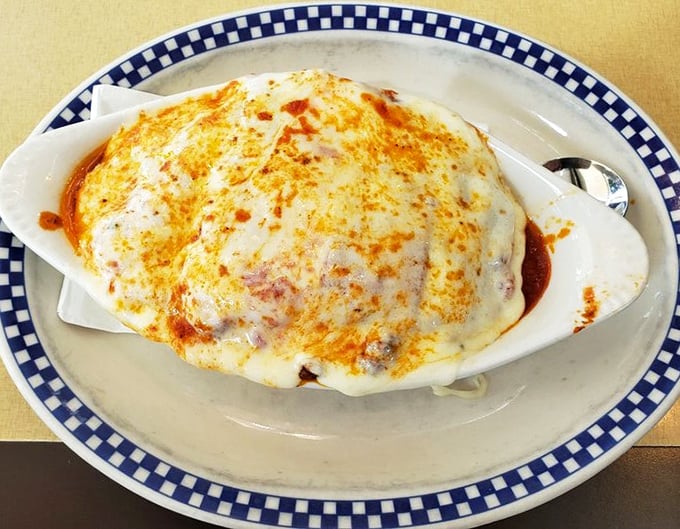 Lasagna that doesn't mess around&mdash;layers of pasta, cheese, and sauce under a golden crown that makes you understand why people write songs about comfort food.