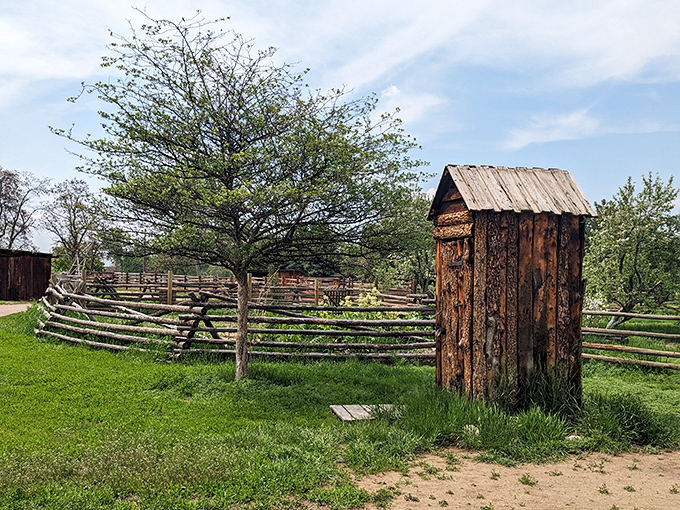 At Littleton Museum's living history farm, this outhouse reminds us that indoor plumbing might be civilization's greatest achievement after all.