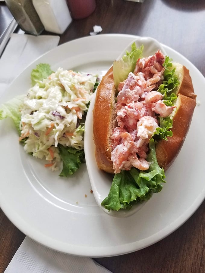 Maine's unofficial handshake: a proper lobster roll. No fancy tricks needed when the star ingredient performs this well on its buttery stage.