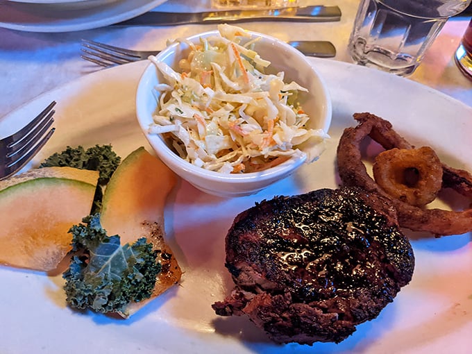 A perfectly cooked filet with those classic steakhouse sides&mdash;proof that sometimes the traditional approach exists for a very good reason.