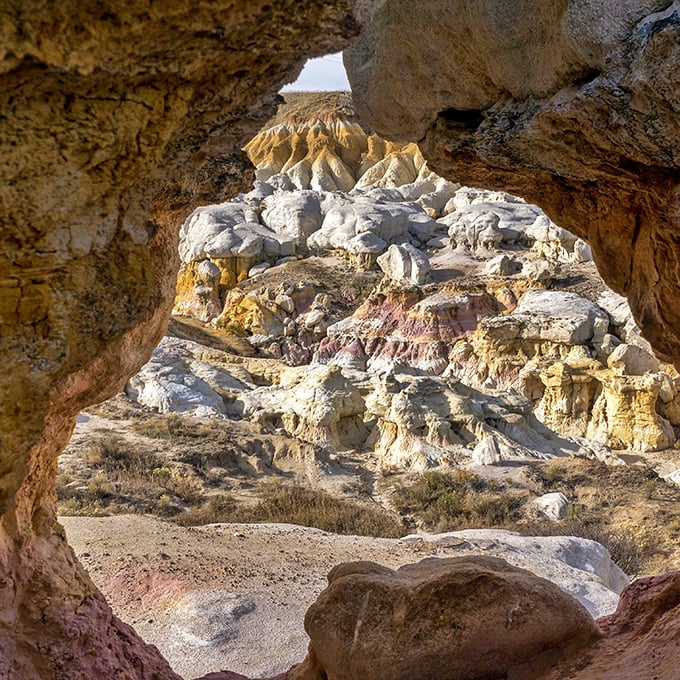 Mother Nature's picture frame perfectly captures the layered masterpiece beyond&mdash;no Instagram filter could possibly improve this view.
