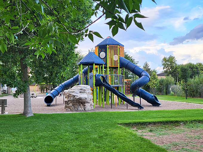 At Pepin Park, kids still play outside without needing Wi-Fi. Remember that? The slides are faster than your internet anyway.