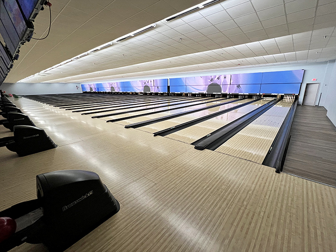 Pristine lanes await your bowling prowess &ndash; or at least your enthusiastic attempts that will have the grandkids both impressed and amused.