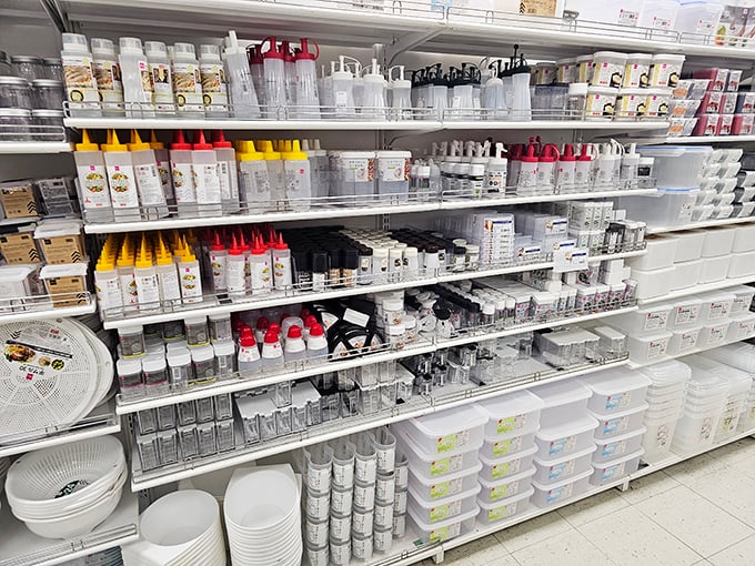 Squeeze bottles and containers in every imaginable size&mdash;kitchen organization has never looked so satisfyingly uniform.