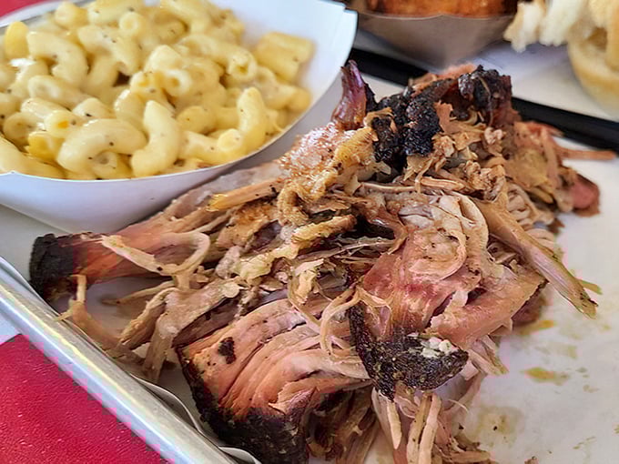 Pulled pork this tender and smoky makes you understand why people invented the word "mouthwatering" in the first place.